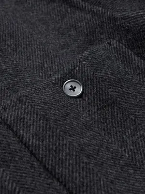 Mr P. Herringbone Wool And Cashmere-blend Flannel Overshirt - Gray