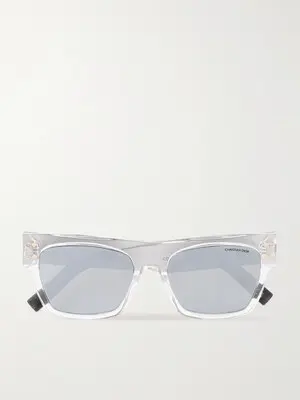 Dior Cd Diamond S8i Square-frame Sunglasses - Silver