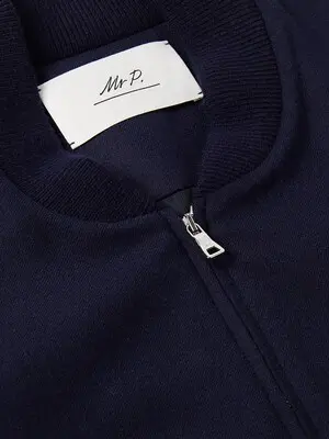Mr P. Padded Cashmere-blend Bomber Jacket - Blue