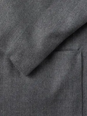 Auralee Unstructured Pinstriped Wool-blend Twill Suit Jacket
