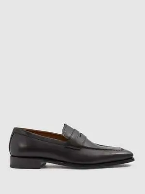 REISS Gartlett Leather Saddle Loafers