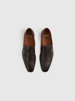 REISS Gartlett Leather Saddle Loafers