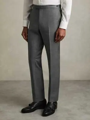 REISS Aspire Slim-fit Wool Trousers - Grey