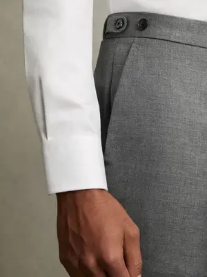 REISS Aspire Slim-fit Wool Trousers - Grey
