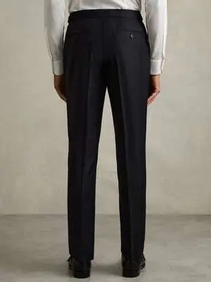 REISS Aspire Slim-fit Wool Trousers - Navy