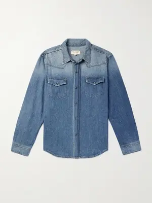 NILI LOTAN Travis Denim Shirt - Blue