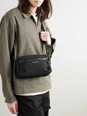MASTER-PIECE CO Root S Leather-trimmed Nylon Messenger Bag