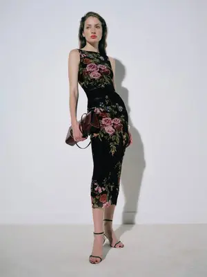 Women's Two-Piece Floral Midi Dress Sets