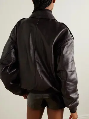 THE FRANKIE SHOP Viper Oversized Leather Jacket