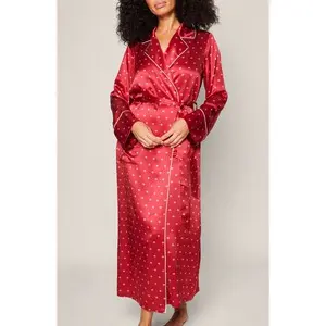 PETITE PLUME Mulberry Silk Robe - Red
