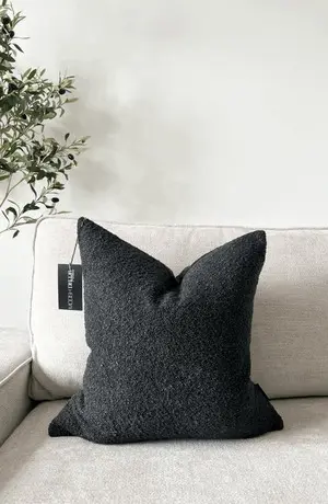 MODISH DECOR PILLOWS Bouclé Accent Pillow Cover - Pitch