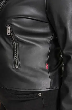 LEVI'S Water Resistant Faux Leather Moto Jacket