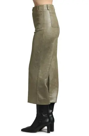APNY High-waisted Faux Leather Wide Leg Pants