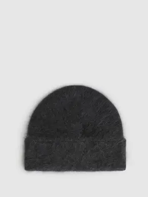 REISS Alba Cashmere Beanie - Charcoal