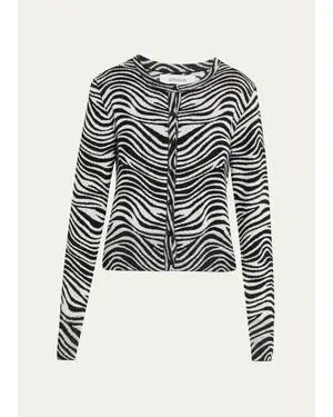 Sprwmn Cashmere Cardigan - Zebra