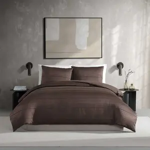 Vera Wang Illusion Lines 3 Piece Duvet Cover Set, King