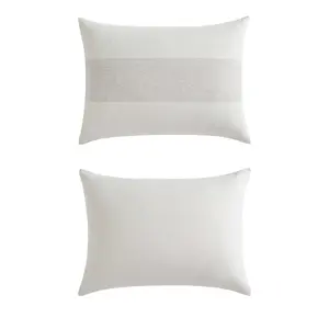 Vera Wang Chenille Waffle Stripe 3 Piece Duvet Cover Set, Queen