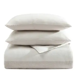 Vera Wang Chenille Waffle Stripe 3 Piece Duvet Cover Set, King