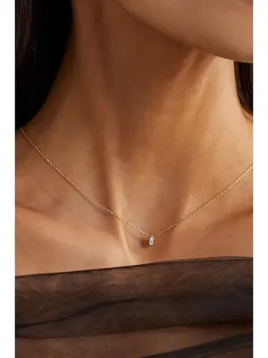 Mateo 14-karat Pear Cut Diamond Necklace