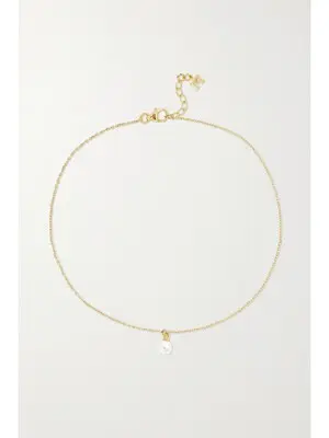 Mateo 14-karat Pearl Anklet - Gold