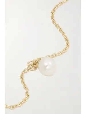 Mateo 14-karat Pearl Anklet