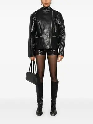TWINSET Leather Biker Jacket