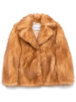 STAND STUDIO Janice Faux Fur Jacket - Brown