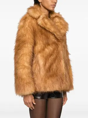 STAND STUDIO Janice Faux Fur Jacket - Brown