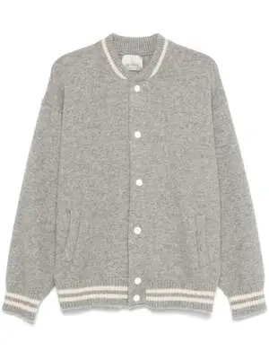 LANEUS Knitted Bomber Jacket
