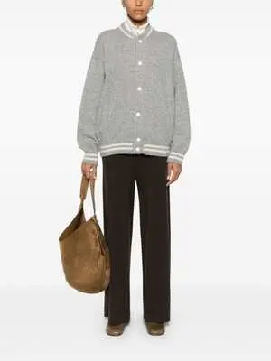 LANEUS Knitted Bomber Jacket