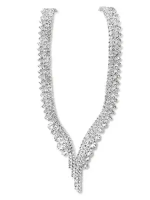 HZMER JEWELLERY Crystal-embellished Necklace - Silver