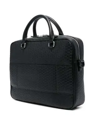 Armani Exchange Monogram-embossed Briefcase