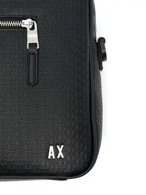 Armani Exchange Monogram-embossed Briefcase