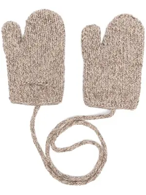MAISON MARGIELA Shetland Mittens - Brown