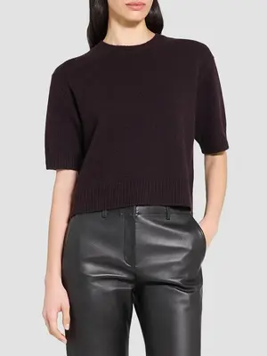 Theory Cashmere Knit Crop T-shirt