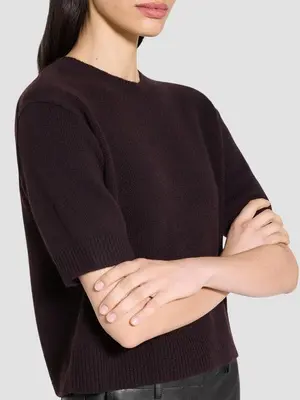 Theory Cashmere Knit Crop T-shirt