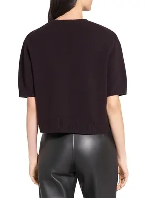 Theory Cashmere Knit Crop T-shirt