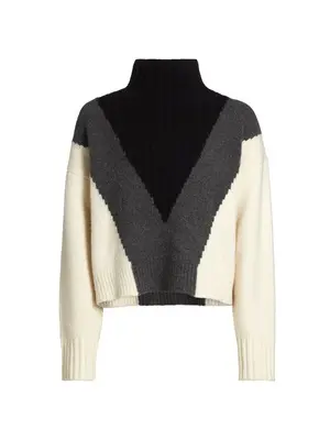 Proenza Schouler Alma Graphic Instrasia-knit Sweater