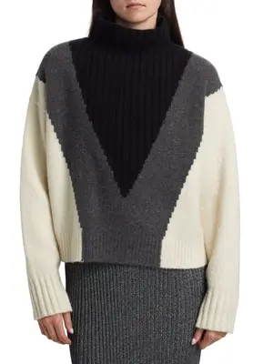 Proenza Schouler Alma Graphic Instrasia-knit Sweater