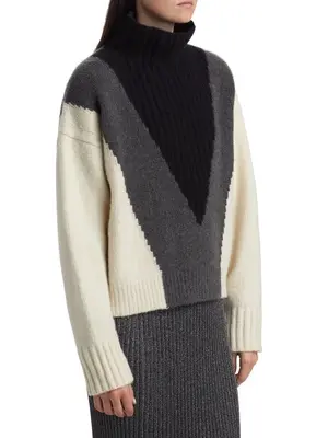 Proenza Schouler Alma Graphic Instrasia-knit Sweater