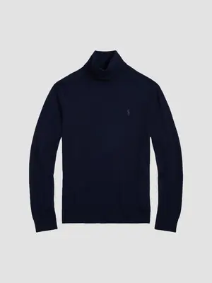 Polo Ralph Lauren Wool Turtleneck Sweater Hunter Navy