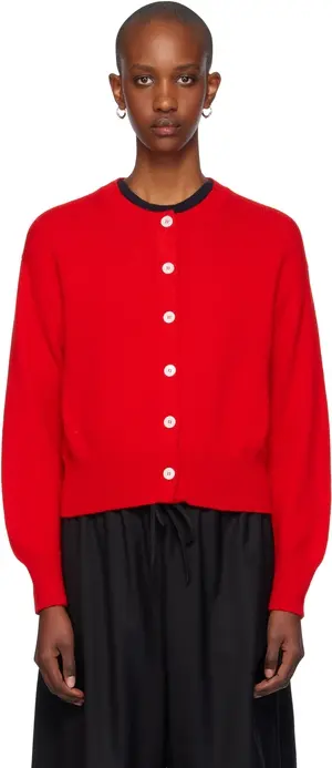 &daughter Ada Crewneck Cardigan - Poppy Red