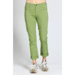 APNY Mid-rise Girlfriend Jeans - Turtle Green