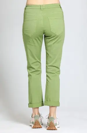 APNY Mid-rise Girlfriend Jeans - Turtle Green