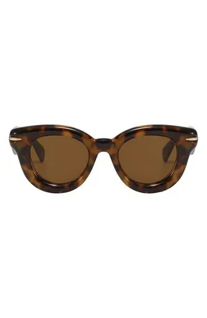 FIFTH & NINTH Marlow 46mm Polarized Round Sunglasses - Torte / Brown