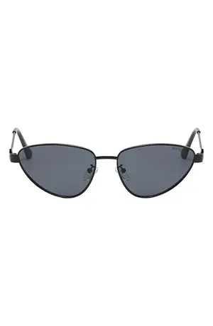 FIFTH & NINTH Jasmine Cat Eye Sunglasses - Black / Black