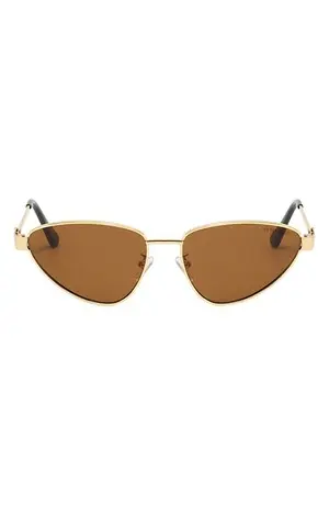 FIFTH & NINTH Jasmine Cat Eye Sunglasses - Gold / Brown