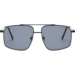 FIFTH & NINTH Arden Aviator Sunglasses - Black / Black