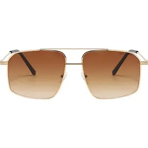 FIFTH & NINTH Arden Aviator Sunglasses - Gold / Brown