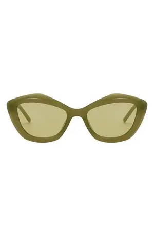 FIFTH & NINTH Sloane Cat Eye Sunglasses - Moss Green / Moss Green